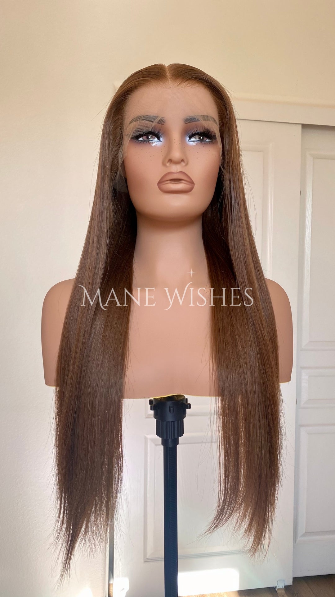 Sienna | Luxury Human Hair Wig - Warm Brown with Caramel Highlights ...